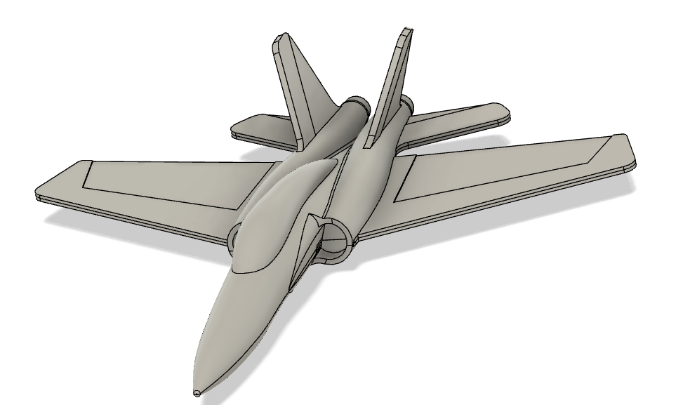 Fighter Jet F-18 Like by Hyrax | Download free STL model | Printables.com