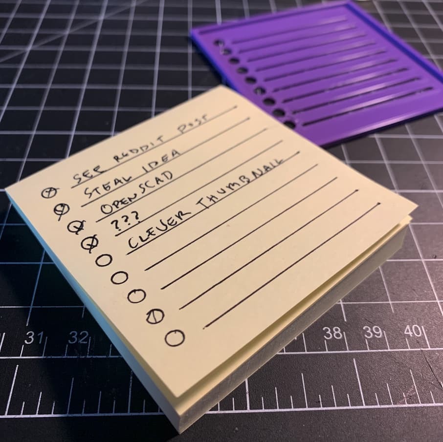 Post-It todo list stencil by ParametricFab | Download free STL model ...