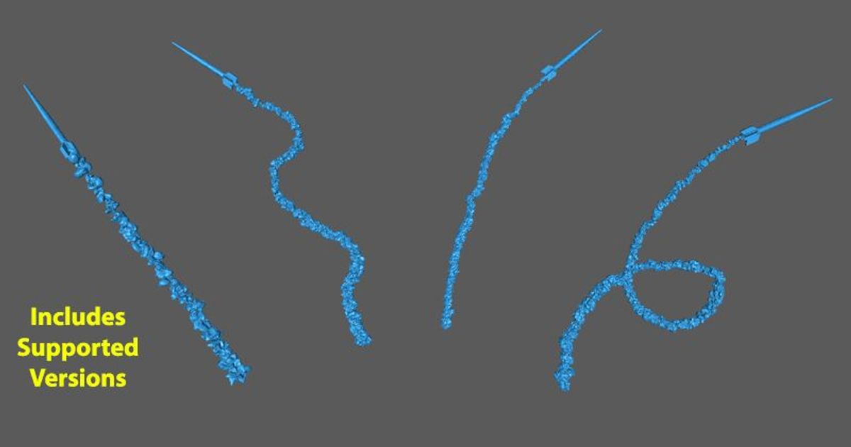 6mm/8mm Rockets and Smoke Trails by np-dev | Download free STL model ...