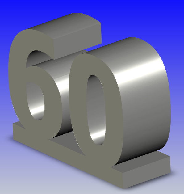 Birthday gift 60th by GeertL | Download free STL model | Printables.com