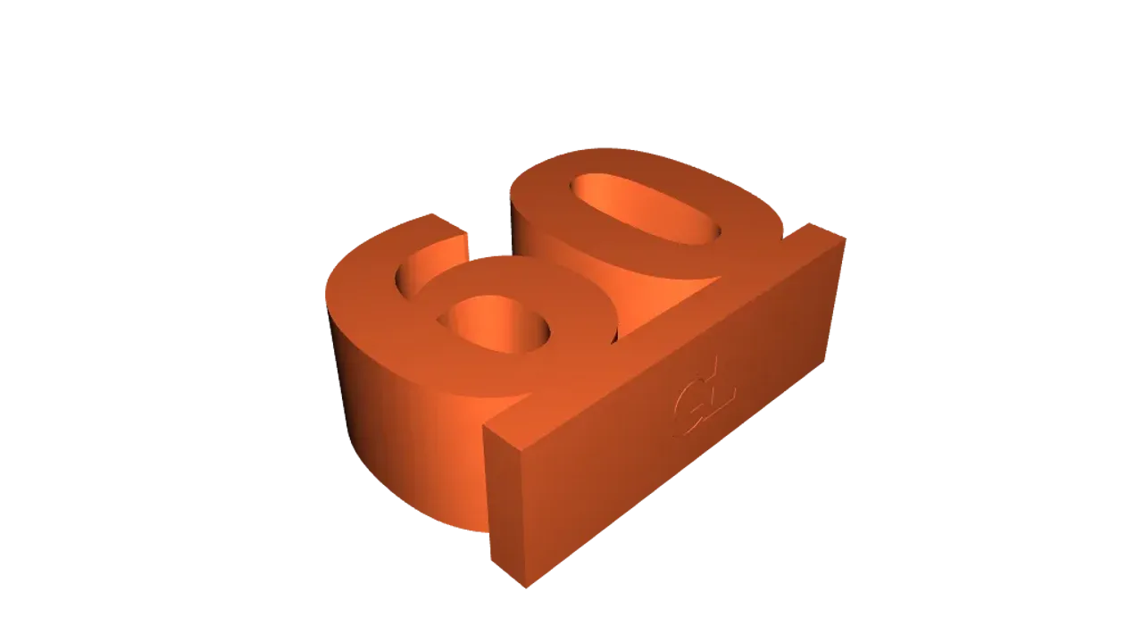 Birthday gift 60th by GeertL | Download free STL model | Printables.com