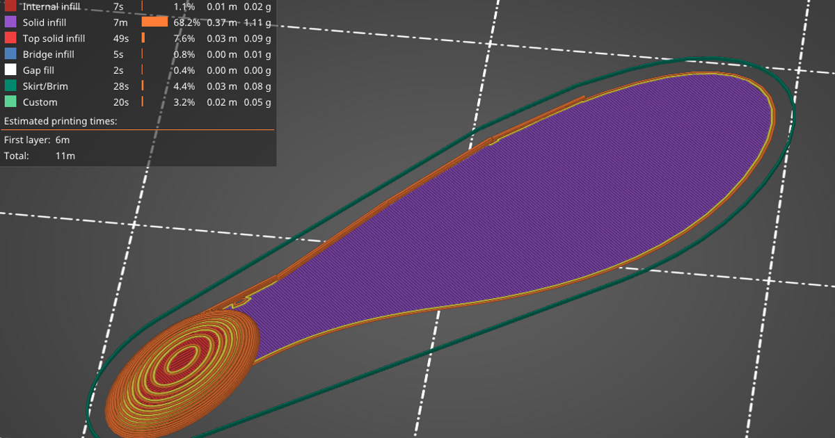 Half-Samara Rotor of a Maple Fruit by b--rian | Download free STL model ...