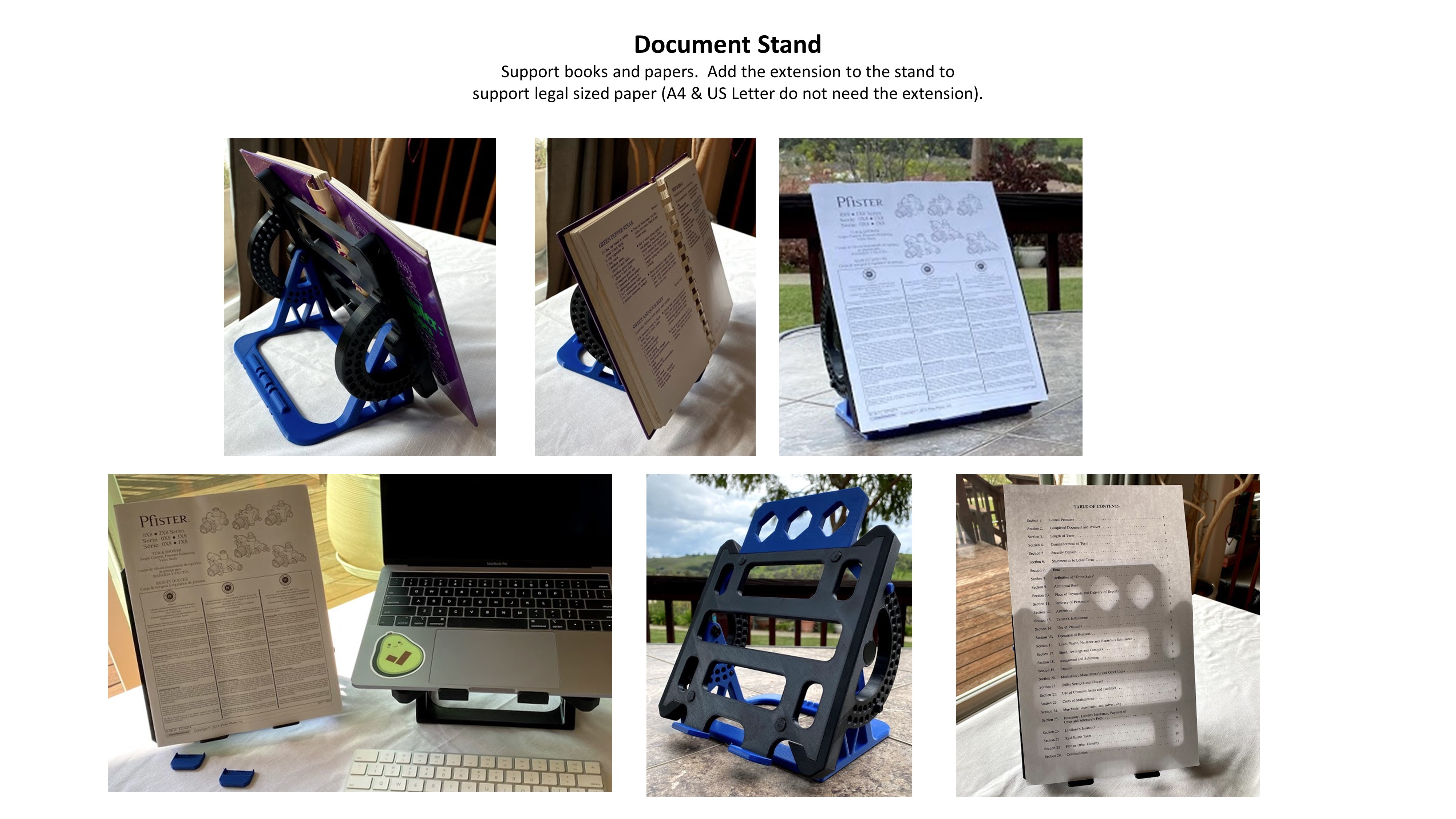 Adjustable laptop, tablet, and document stand por NLarson | Descargar ...