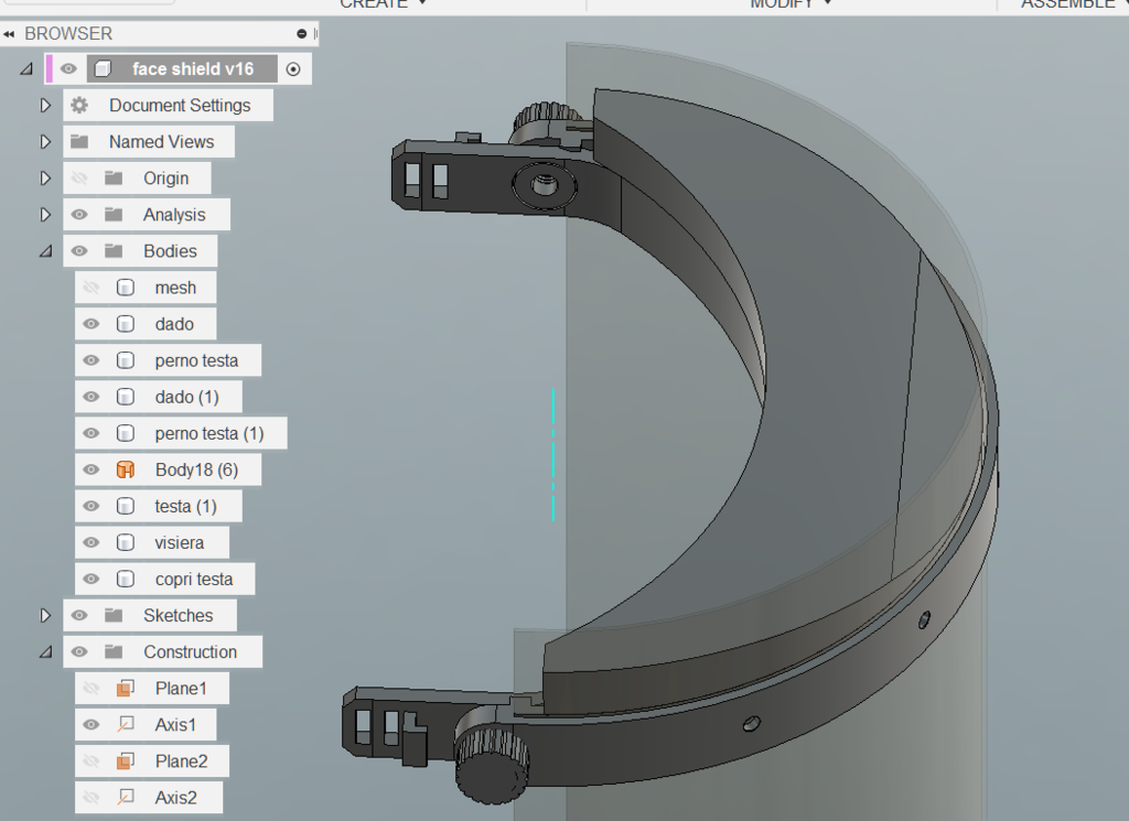 Face shield by MZTutto3d | Download free STL model | Printables.com