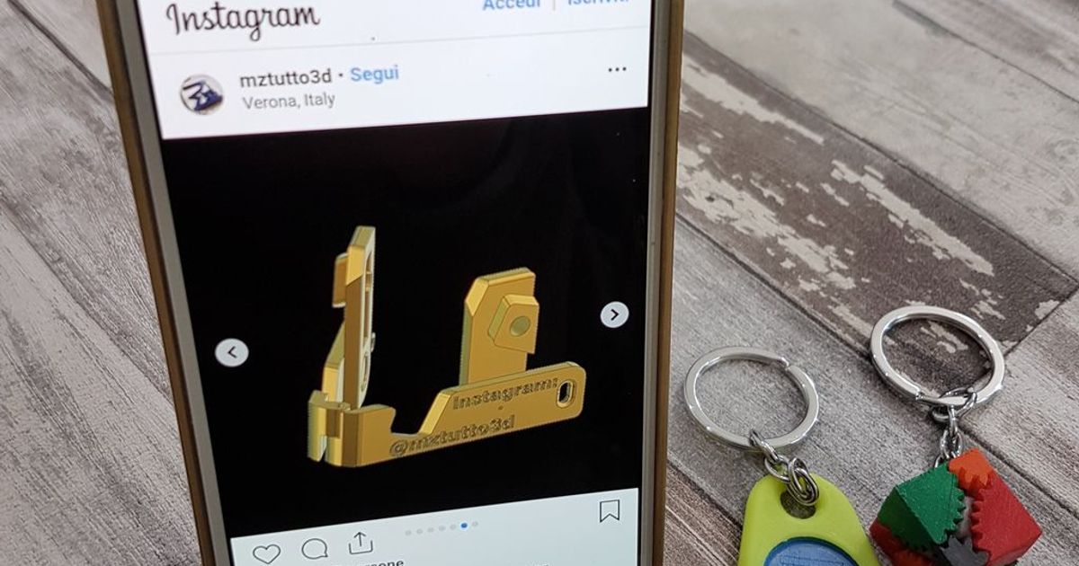 keychain smartphone stand by MZTutto3d | Download free STL model ...