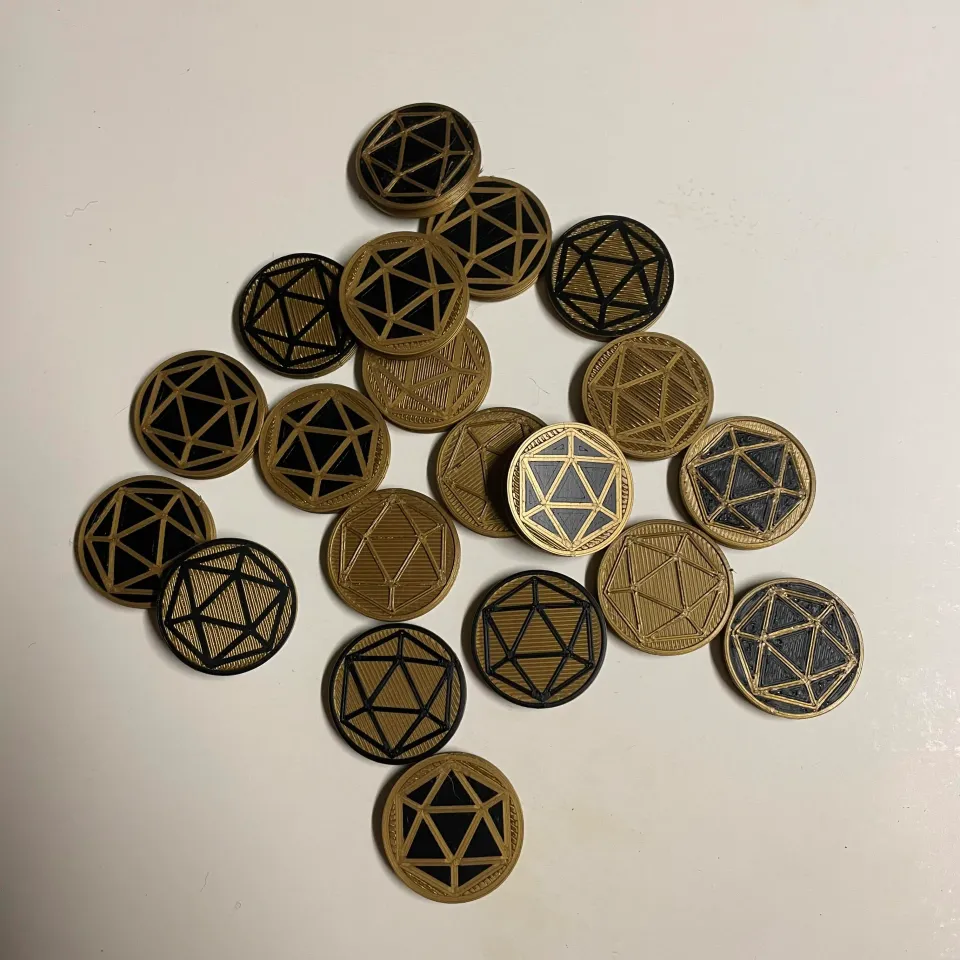 Inspiration D20 Tokens by Sidequest Co | Download free STL model ...