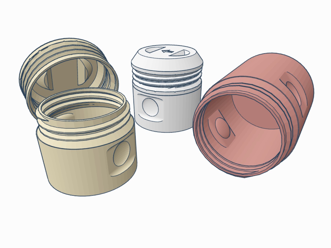 "Piston" Pot with Screw Cover by Bootjevaarder | Download free STL ...