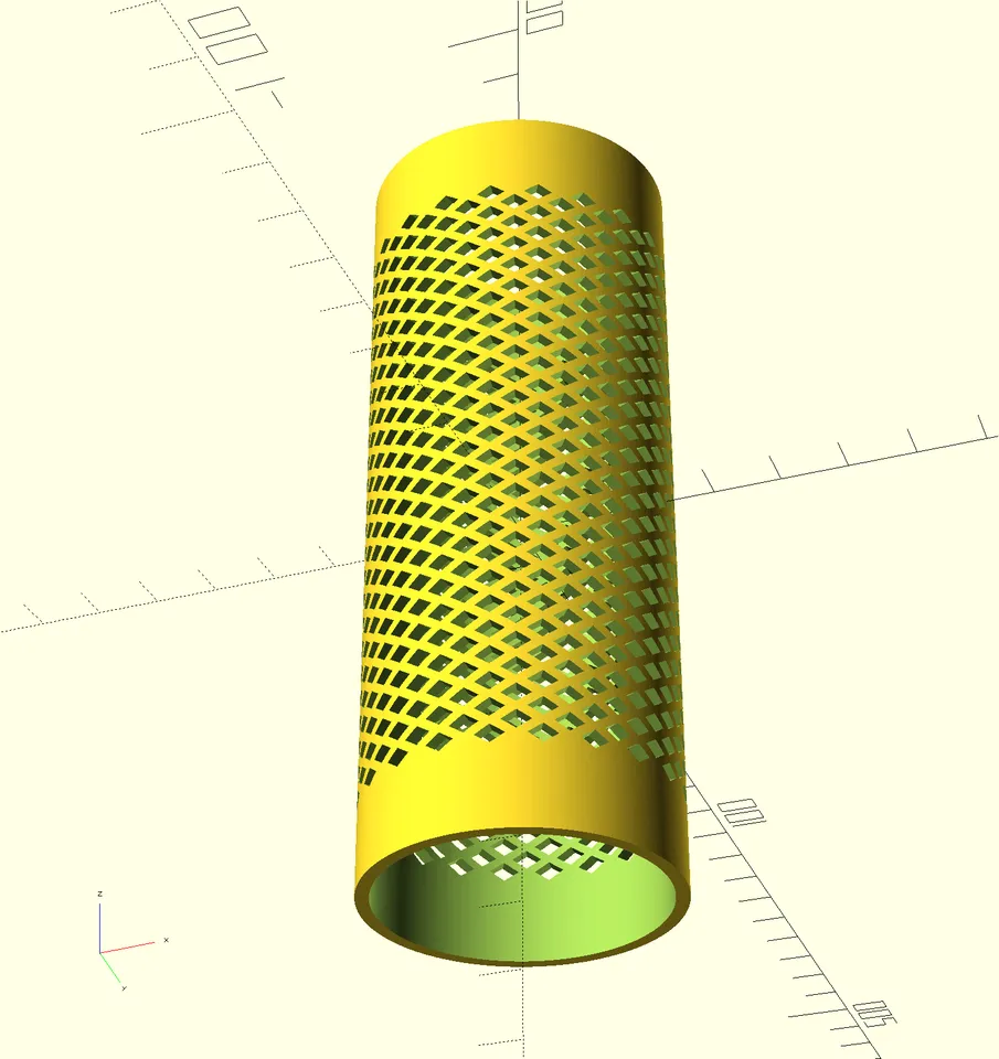 tube with rhombus holes by rijo | Download free STL model | Printables.com