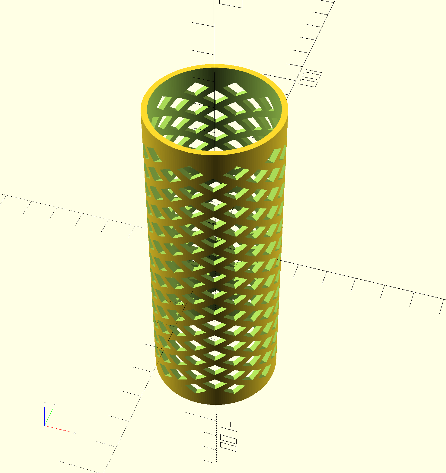 tube with rhombus holes by rijo | Download free STL model | Printables.com