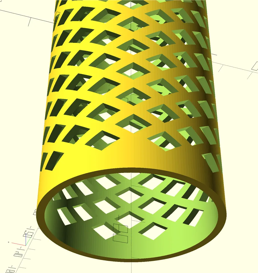 tube with rhombus holes by rijo | Download free STL model | Printables.com