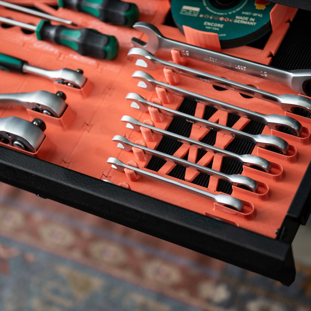 INLAY FOR RATCHET SPANNERS I TOOL TROLLEY INSERT I WM102 by WIESEMANN ...