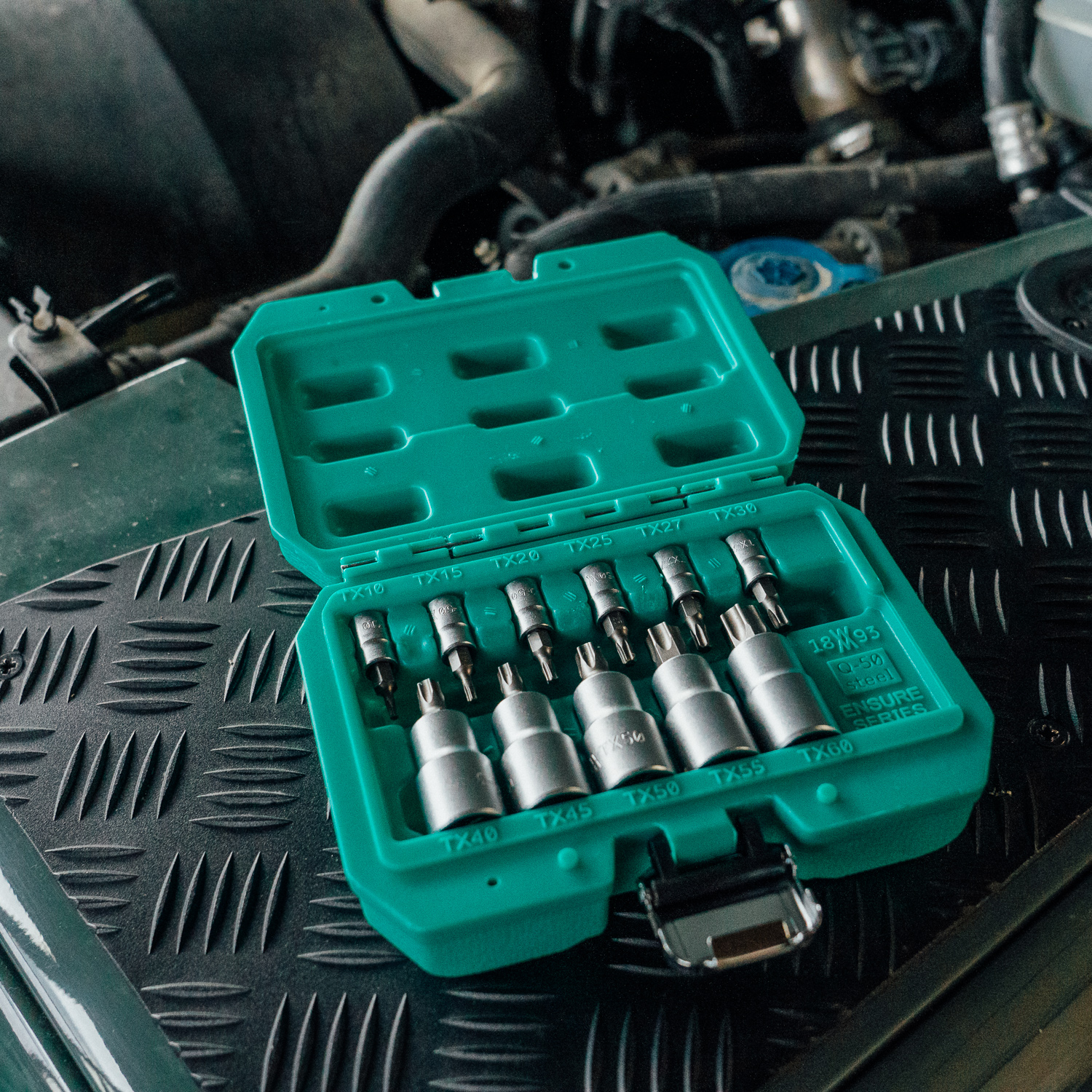 Holder for 11 pcs 1/2 Inch Socket Set TX 1/2" 072 I for screws or peg ...
