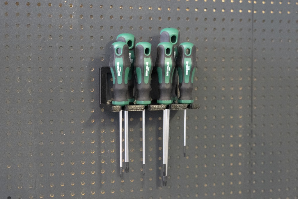 TX Screwdriver Set 6pcs Holder for Wall 058 I for screws or peg board ...