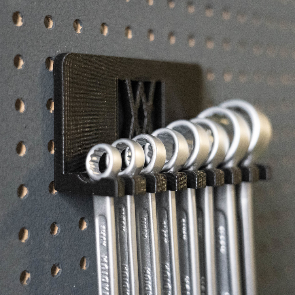 Combination Spanner Set 8pcs metric 8-19mm Wall Holder 011 I for screws ...