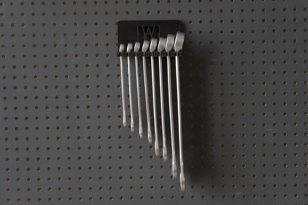 Combination Spanner Set 8pcs metric 8-19mm Wall Holder 011 I for screws ...