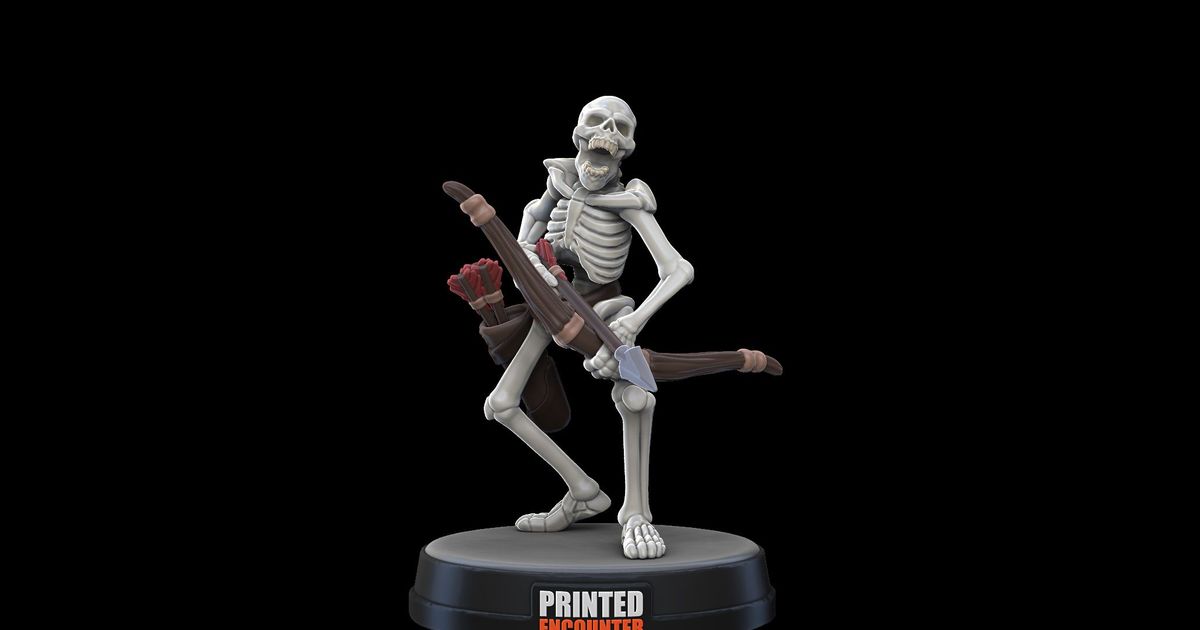 Skeleton Bowman / Archer 3 by Printed Encounter | Download free STL ...