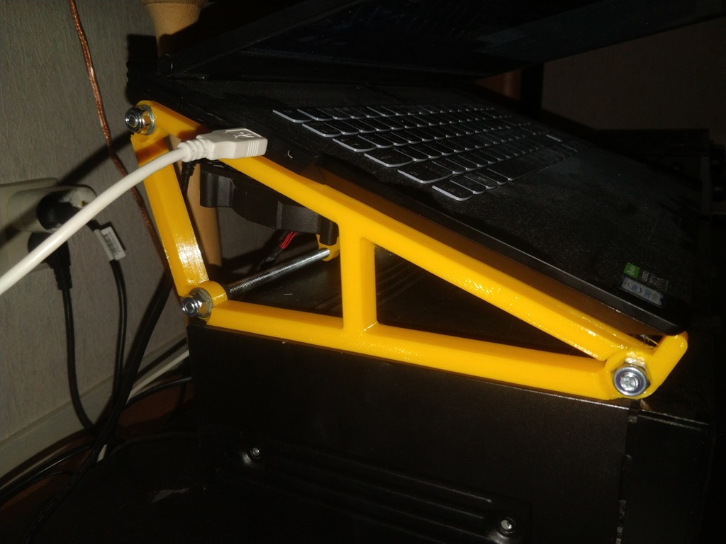 Laptop cooler stand with fan mounts by Spegelius | Download free STL ...