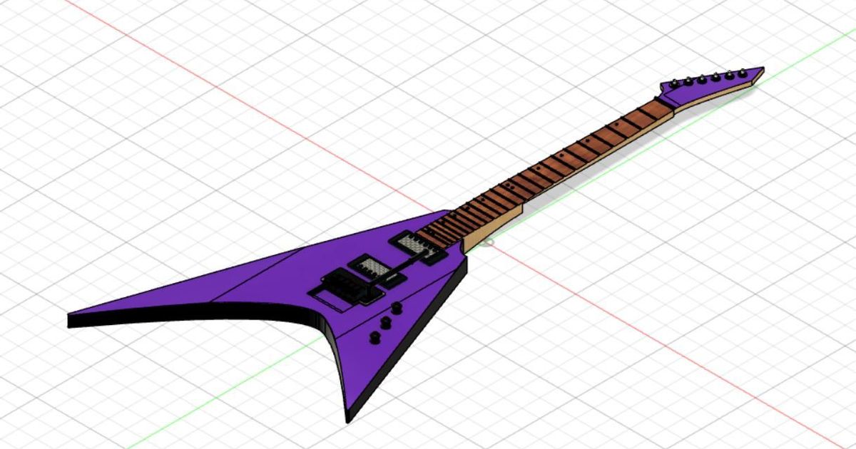 ESP V Style Guitar by Impri Math | Download free STL model | Printables.com