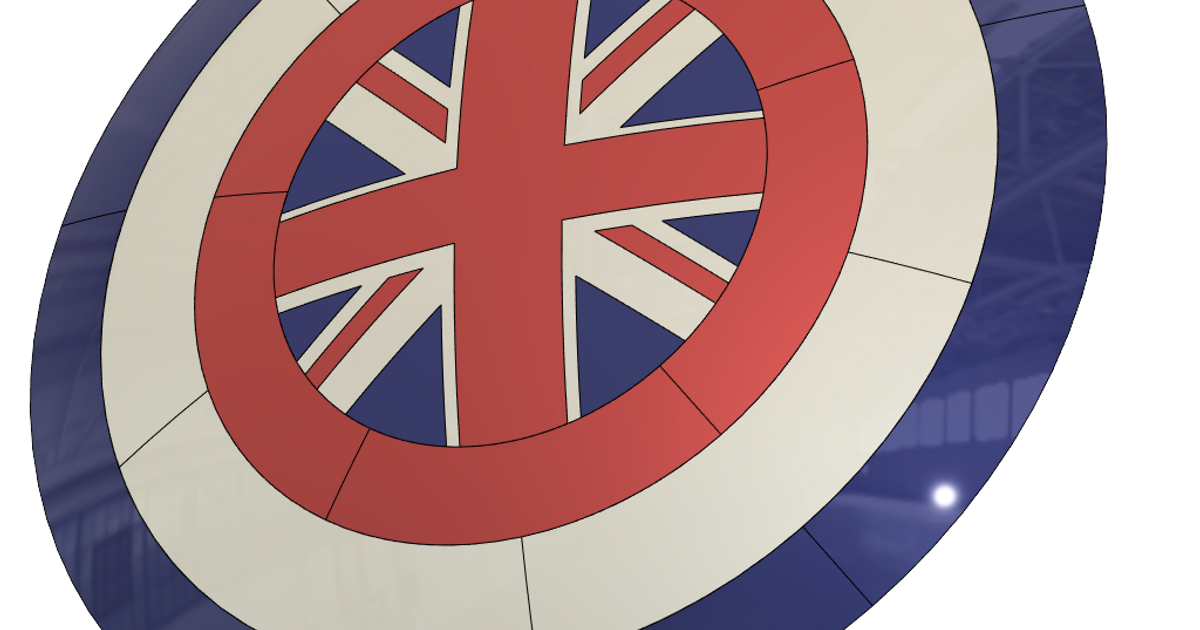 Union Jack Shield by MAQUINA | Download free STL model | Printables.com