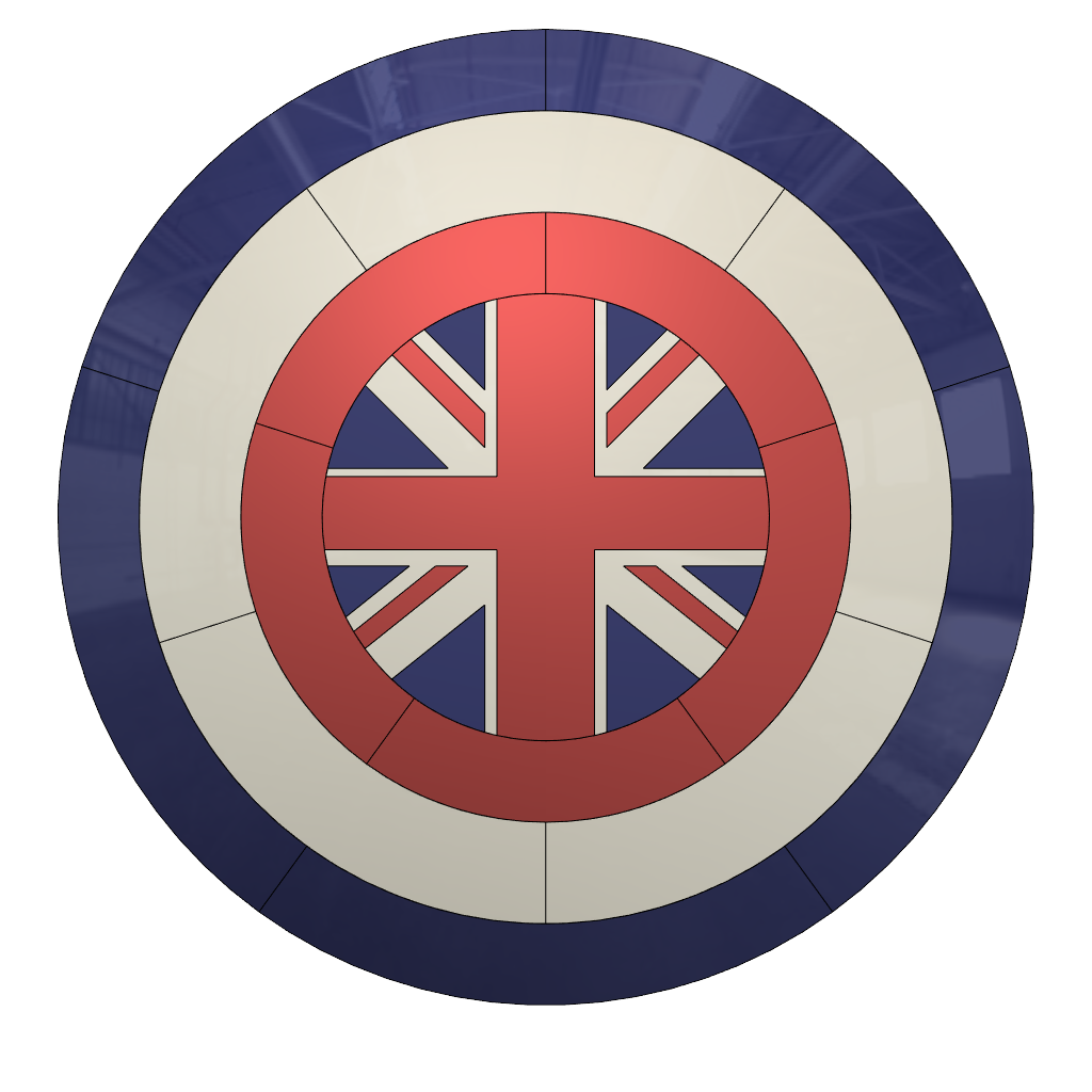 Union Jack Shield by MAQUINA | Download free STL model | Printables.com