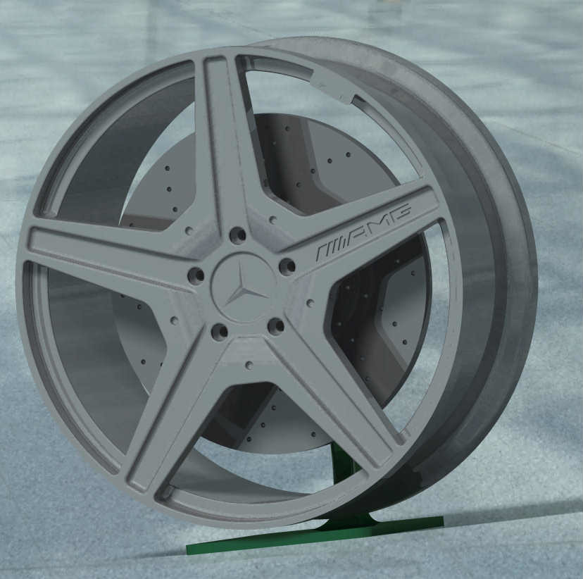 Rim with brake disk and base by Bidi01 | Download free STL model ...