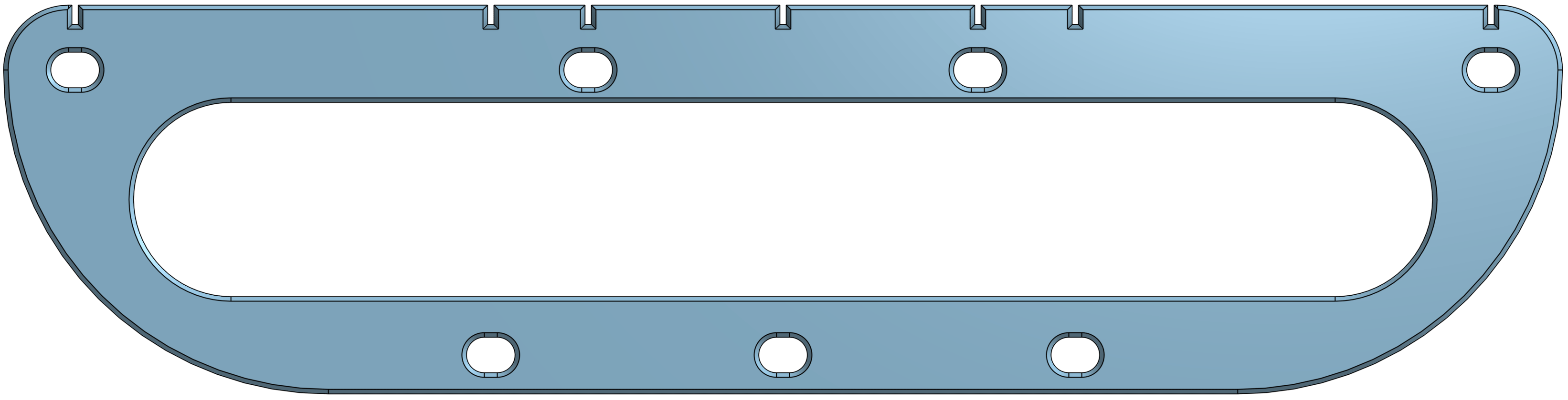 Prusa protective face shield visor shape template by jirka | Download ...