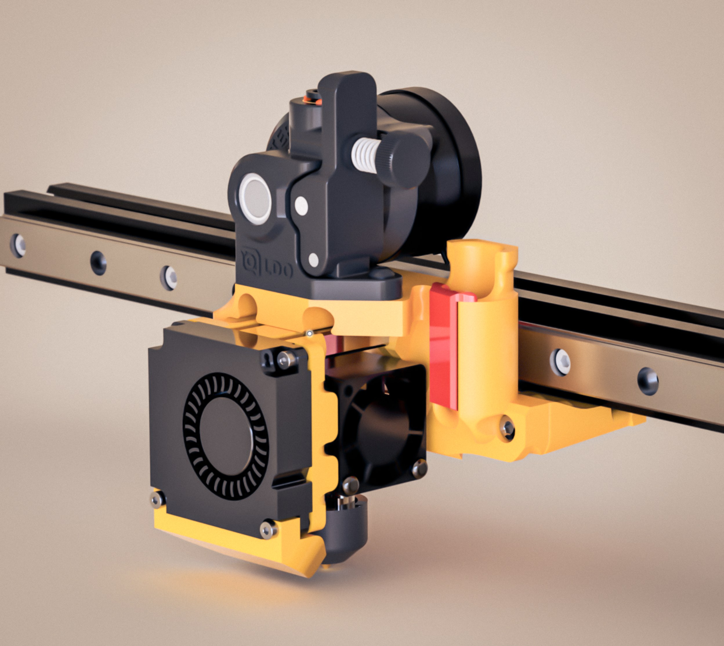 Shroud for DropEffect XG hotend, orbiter extruder 2.0, linear rails ...