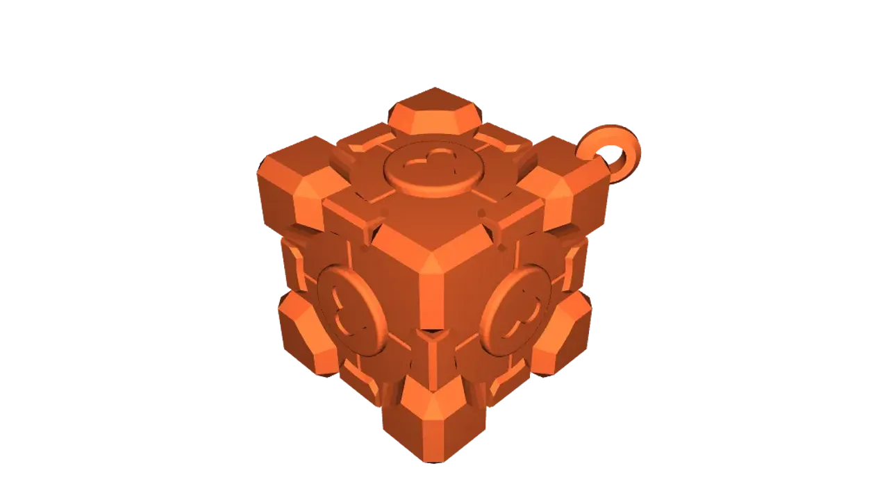 Portal Companion Cube Earrings/Keychain by TheMasonX | Download free STL model | Printables.com