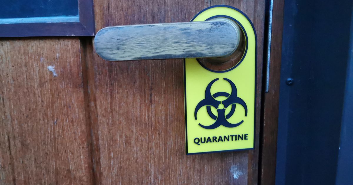 Quarantine sign for door handle by Matten79 | Download free STL model ...