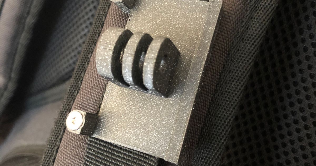 GoPro mount for Backpack by Paul | Download free STL model | Printables.com