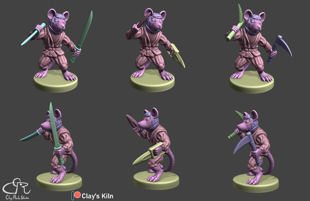 Ratfolk Ninja by Clay Rade | Download free STL model | Printables.com
