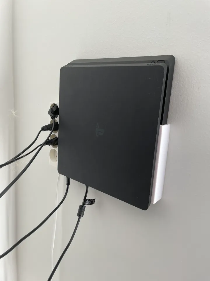 PS4 slim wallmount by MAK | Download free STL model | Printables.com