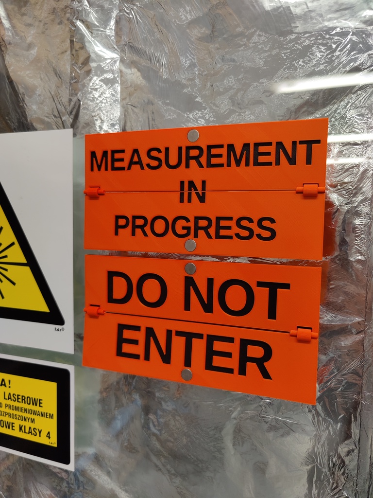 Lab doors foldable signs by Filip Sośnicki | Download free STL model ...