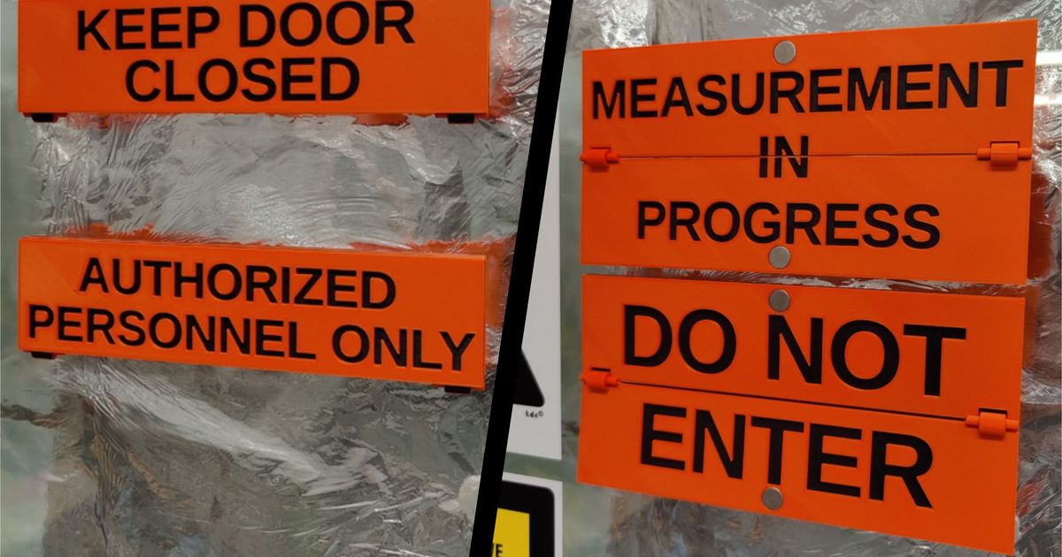 Lab doors foldable signs by Filip Sośnicki | Download free STL model ...