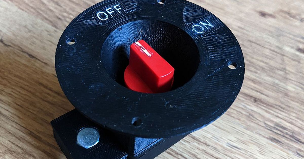 Battery main switch panel mount by WDonders | Download free STL model ...