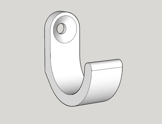 Simple Hook (wall mounted) by WDonders | Download free STL model ...