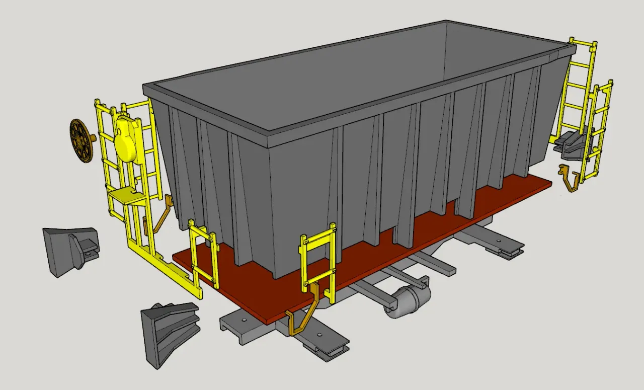 PRR Class G39 Ore Gondola Gondola (Jenny) for your Garden Railroad - 1: ...