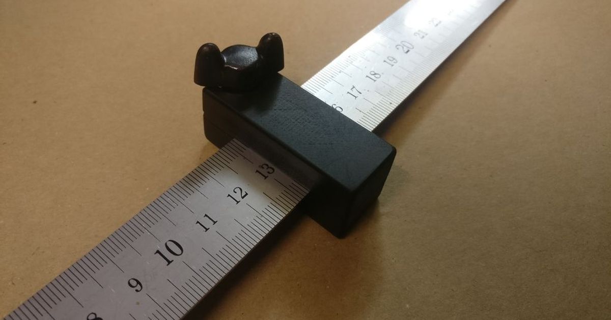 Ruler stop for steel ruler / Linealanschlag für Stahlmaßstab (25mm) by ...