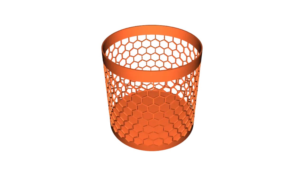 Hexagonal Paper Bin by Aldo Aguilar Cavazos | Download free STL model ...