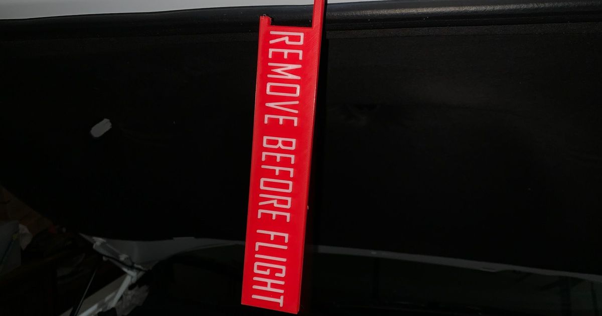 Remove Before Flight Tag by MikeL | Download free STL model ...