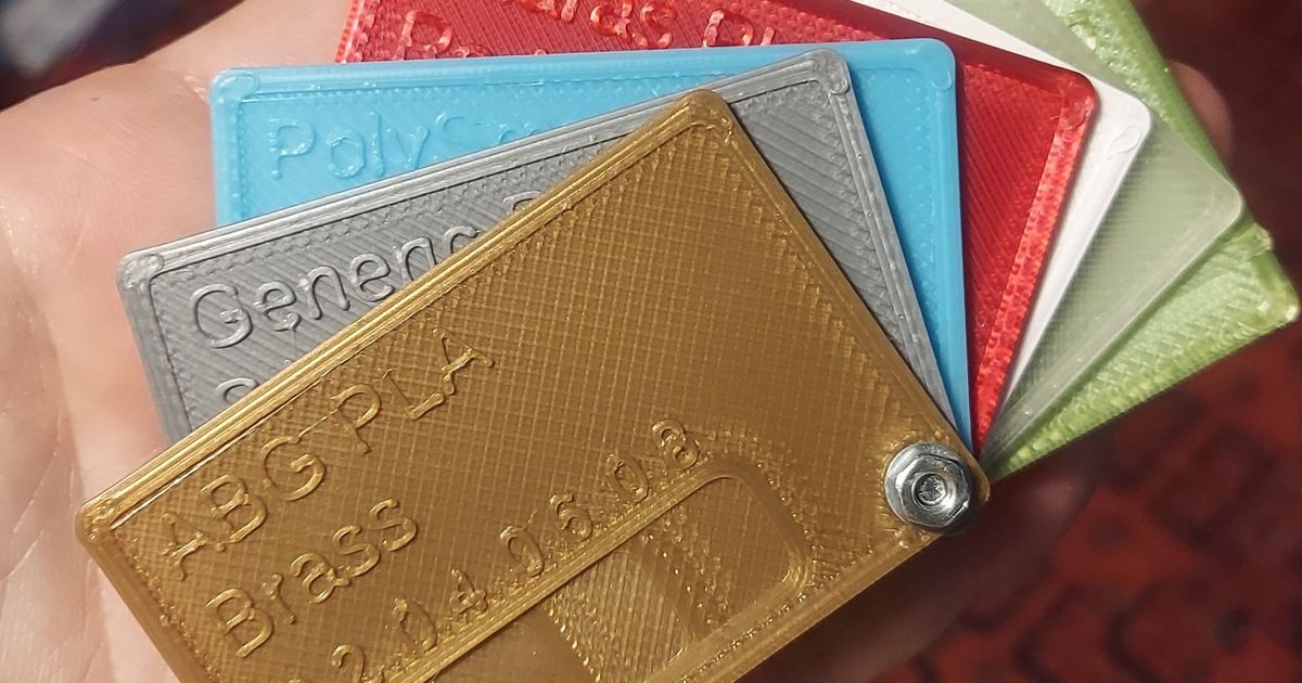 Customizable Filament Sample Swatch by Enes Karaca | Download free STL ...