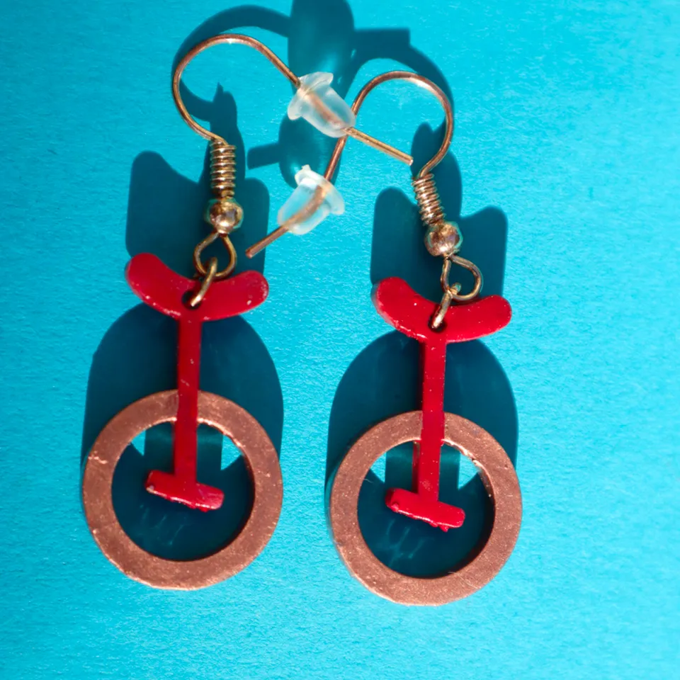 Unicycle earrings by ClarasLittleArtworks | Download free STL model ...