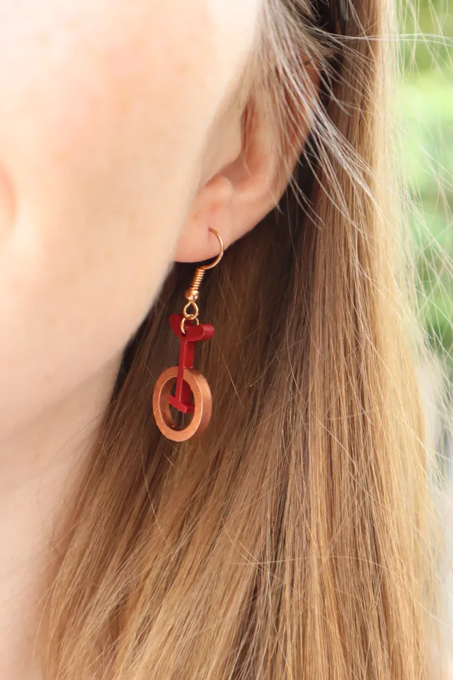 Unicycle earrings by ClarasLittleArtworks | Download free STL model ...