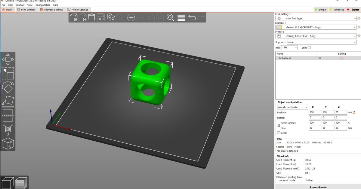 Simple hard to print test cube by Jirka | Download free STL model ...