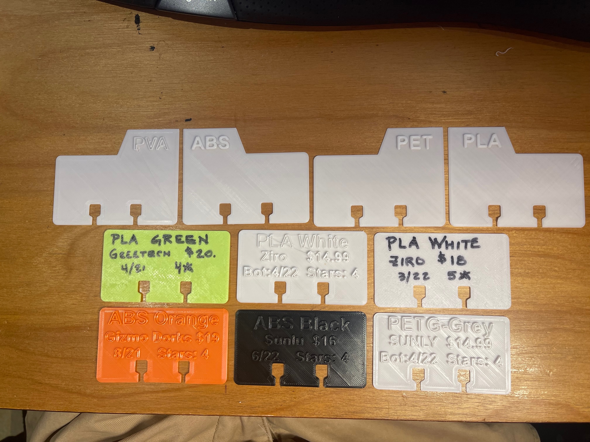 Filament Swatch File (1) - Rolodex Style Open Holder by ...