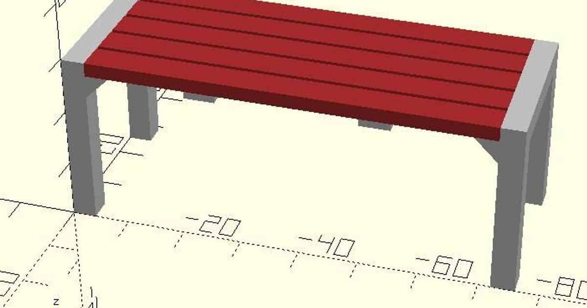 Park table (configurable) by Mike_GKA | Download free STL model ...