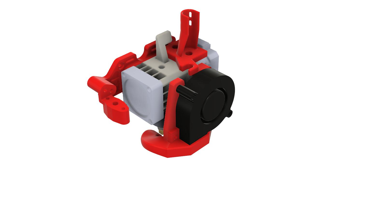 BiQU H2 Volcano Nozzle 5015 Fan Duct, Mount and BLTouch Spacer by ...