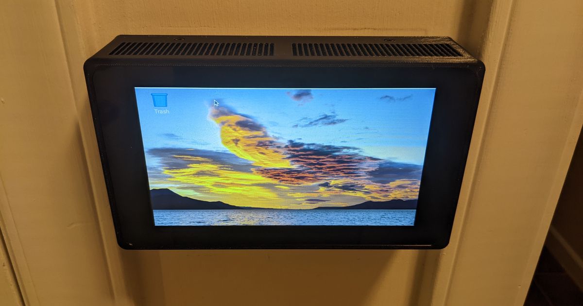 Raspberry Pi 7in Touchscreen Wall Mount by Shaggyx86 | Download free ...