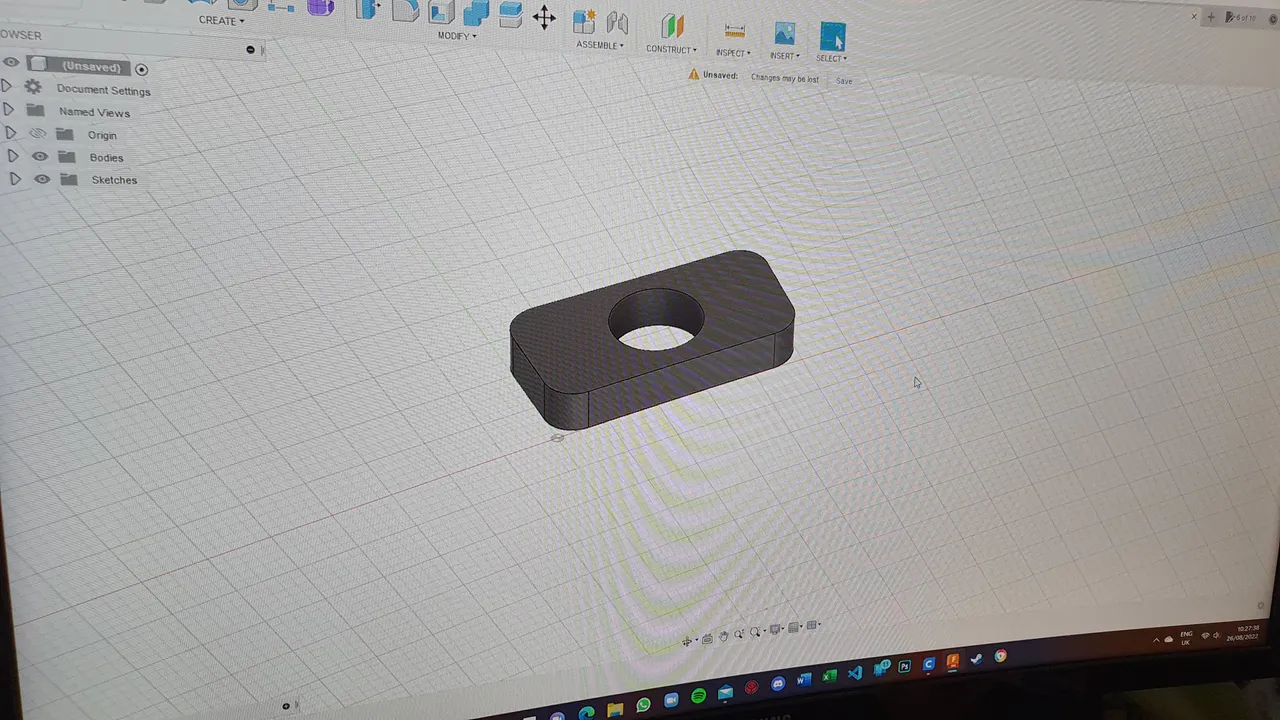 Spacer for Visa monitor mount by Edward Roser | Download free STL model ...