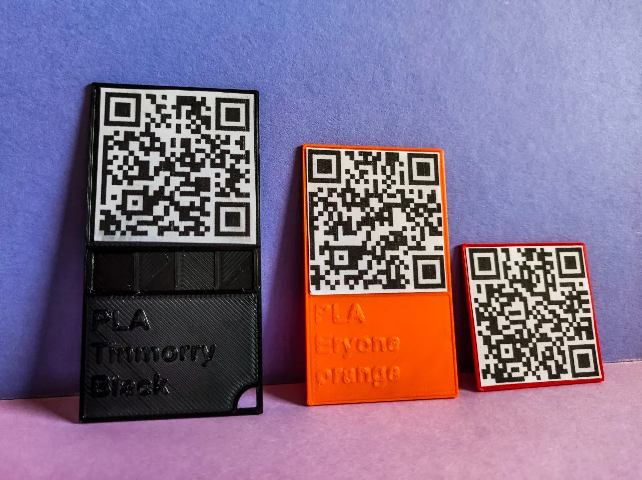 QR Code Filament Sample Swatch by Alessio | Download free STL model ...